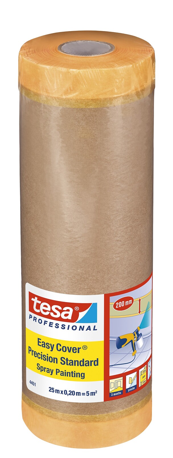 tesa® Professional 4451 Easy Cover Precision Standard Spray Painting - tesa