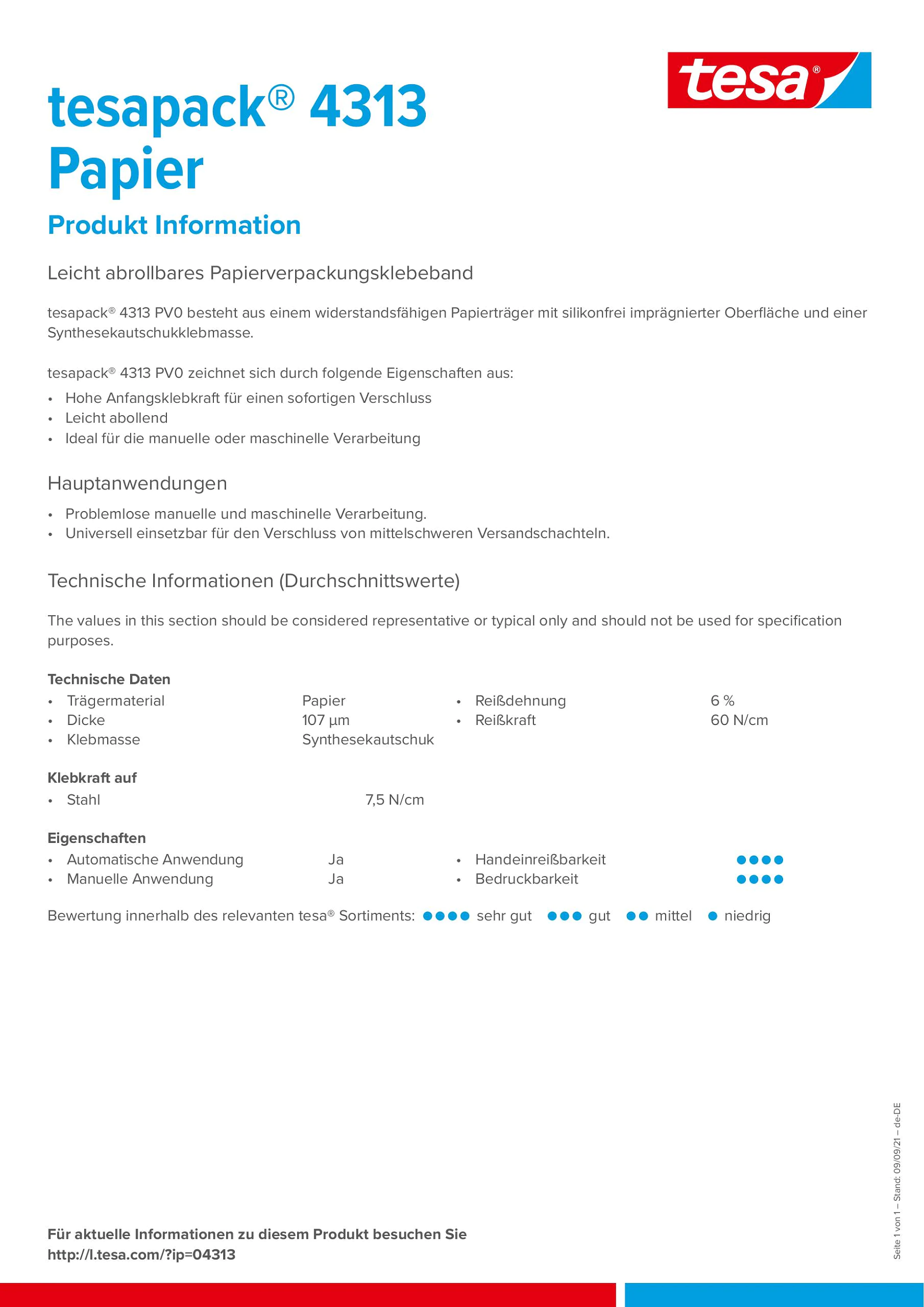 tesapack® 4313 Papier - tesa