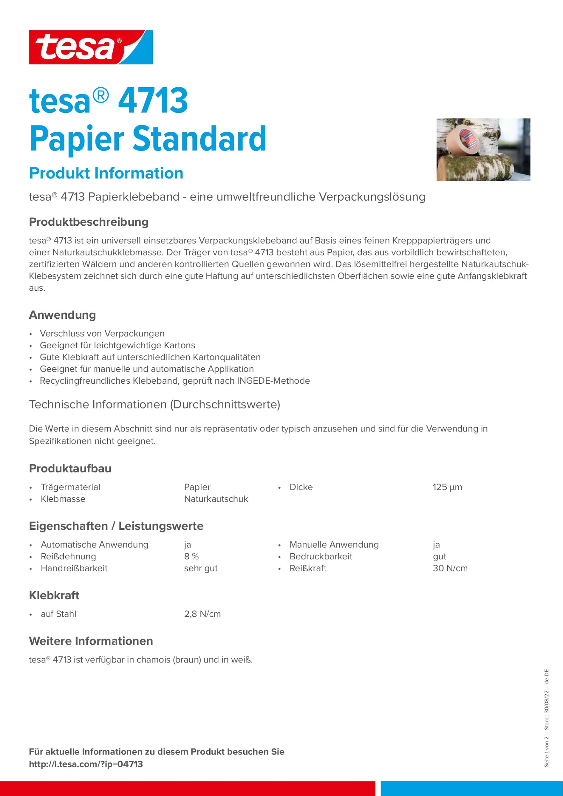 tesa® 4713 Papier Standard - tesa