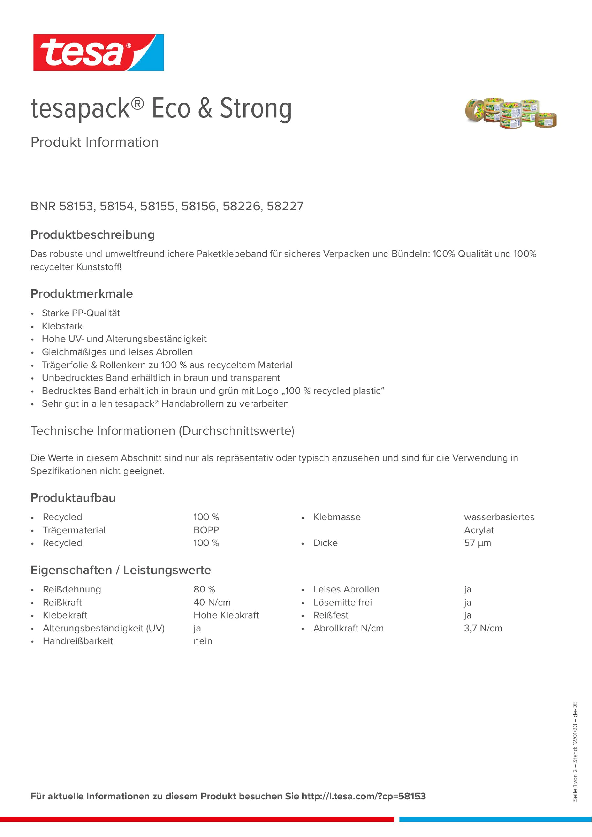 tesapack® Eco & Strong - tesa