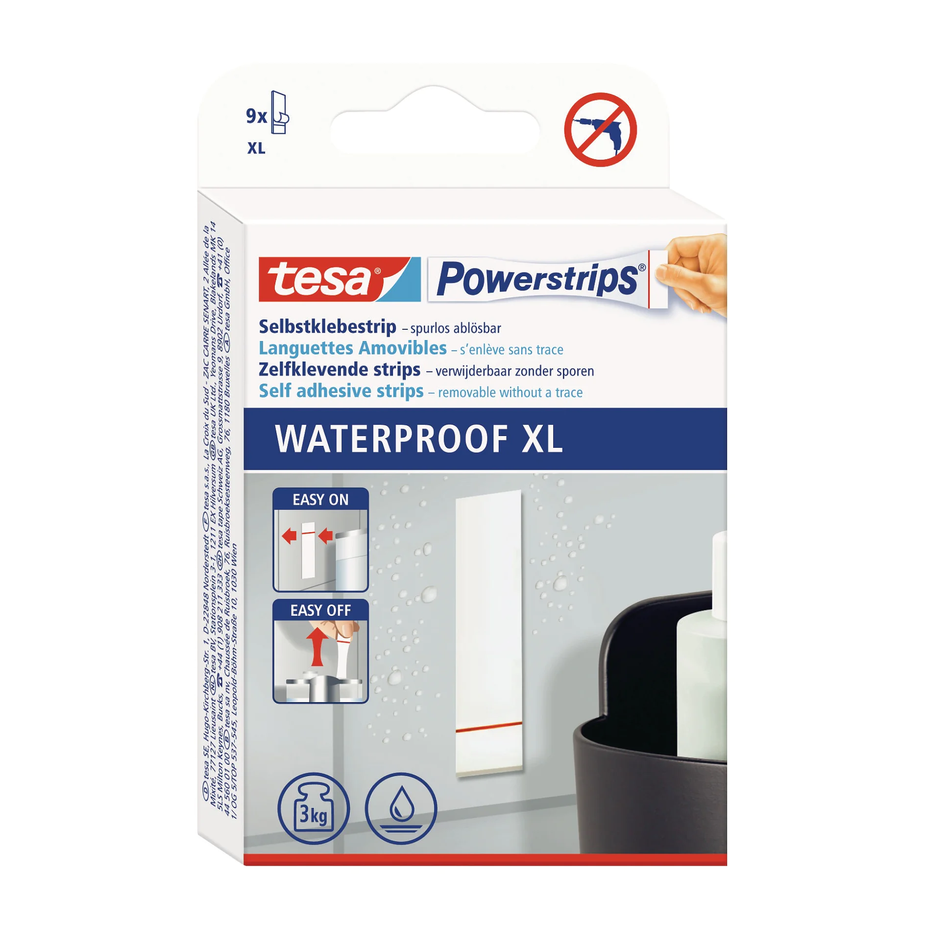 tesa® Klebestreifen für transparente Oberflächen und Glas (1kg) - tesa