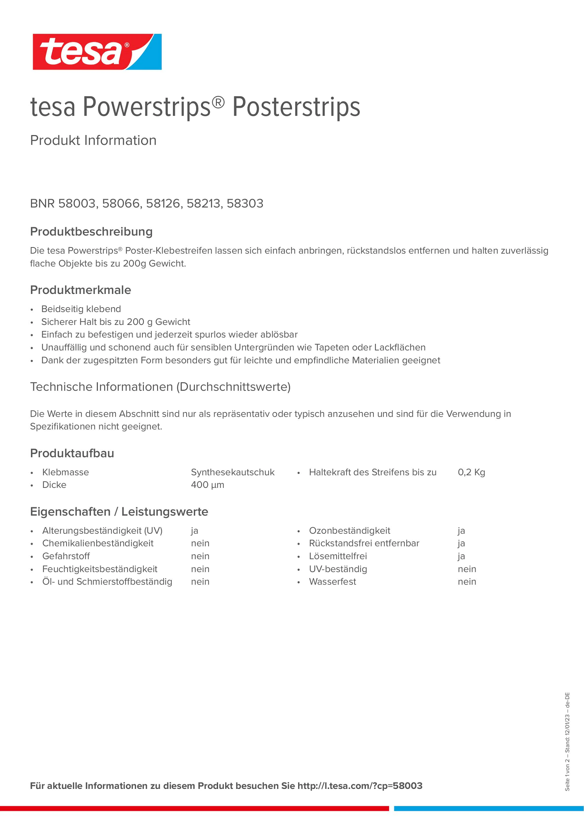 tesa Powerstrips® Posterstrips - tesa