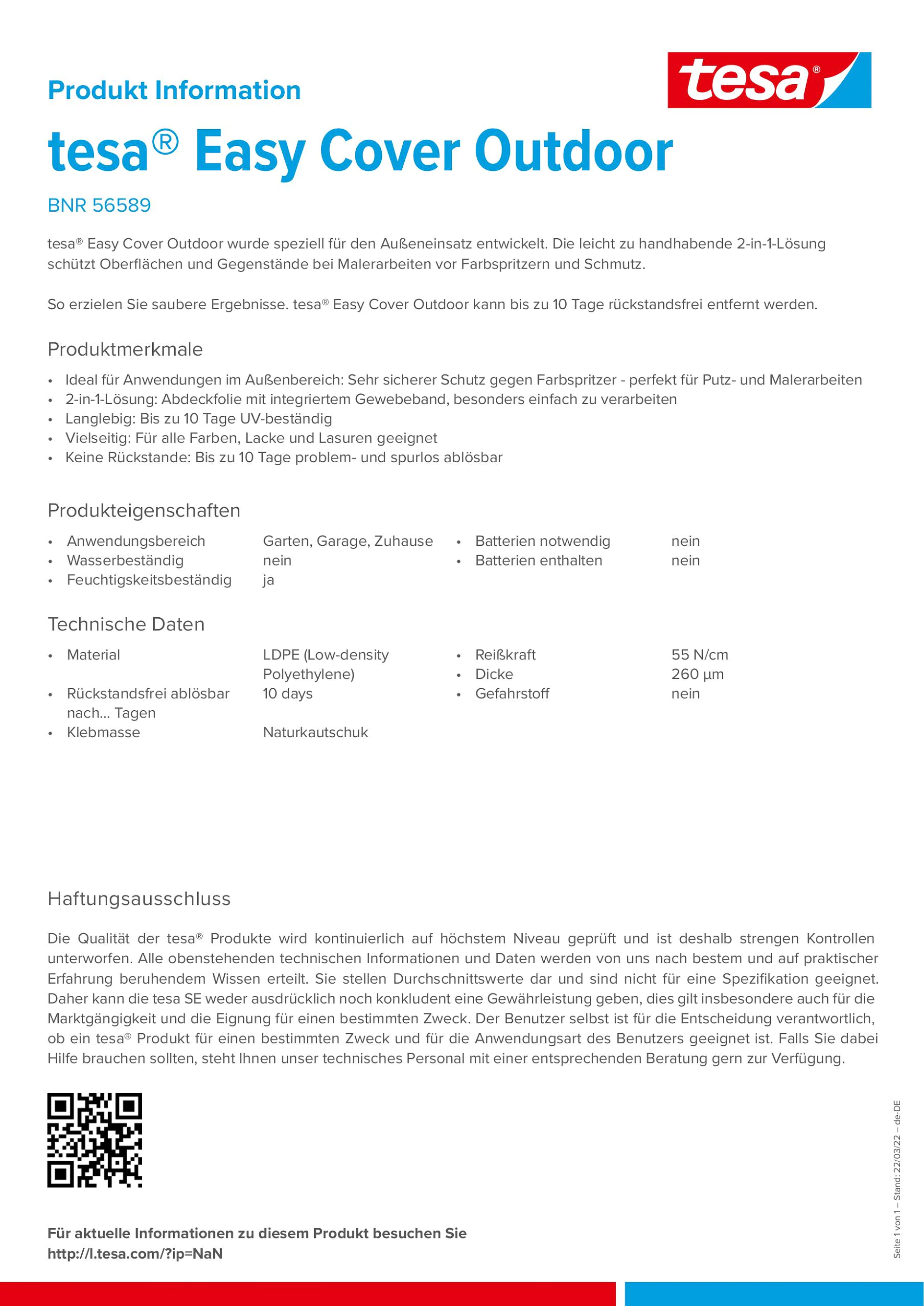 tesa® Easy Cover Outdoor - tesa