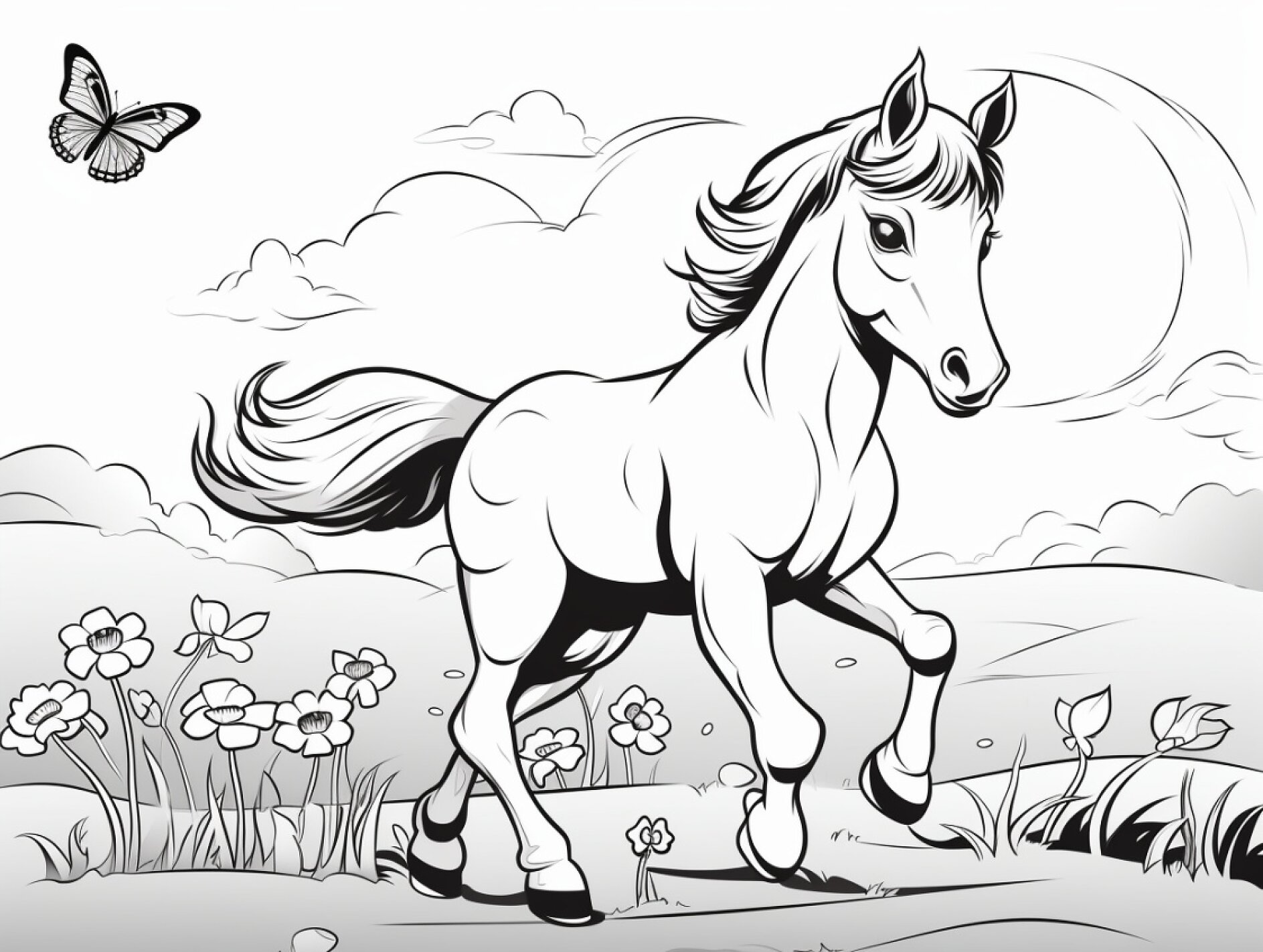 Kostenlose Ausdruckbare Malvorlagen Mit Pferdebabys Kostenlose