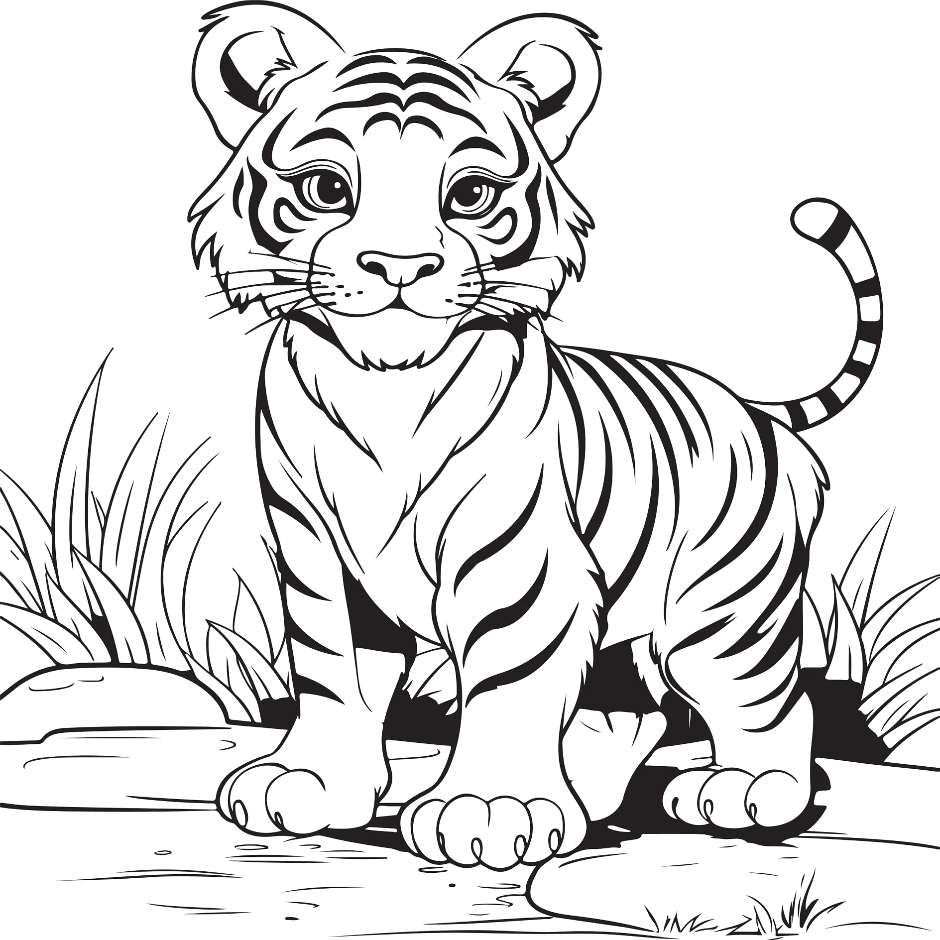 Tiger Ausmalbilder – Spaß für Kinder | Gratis Download