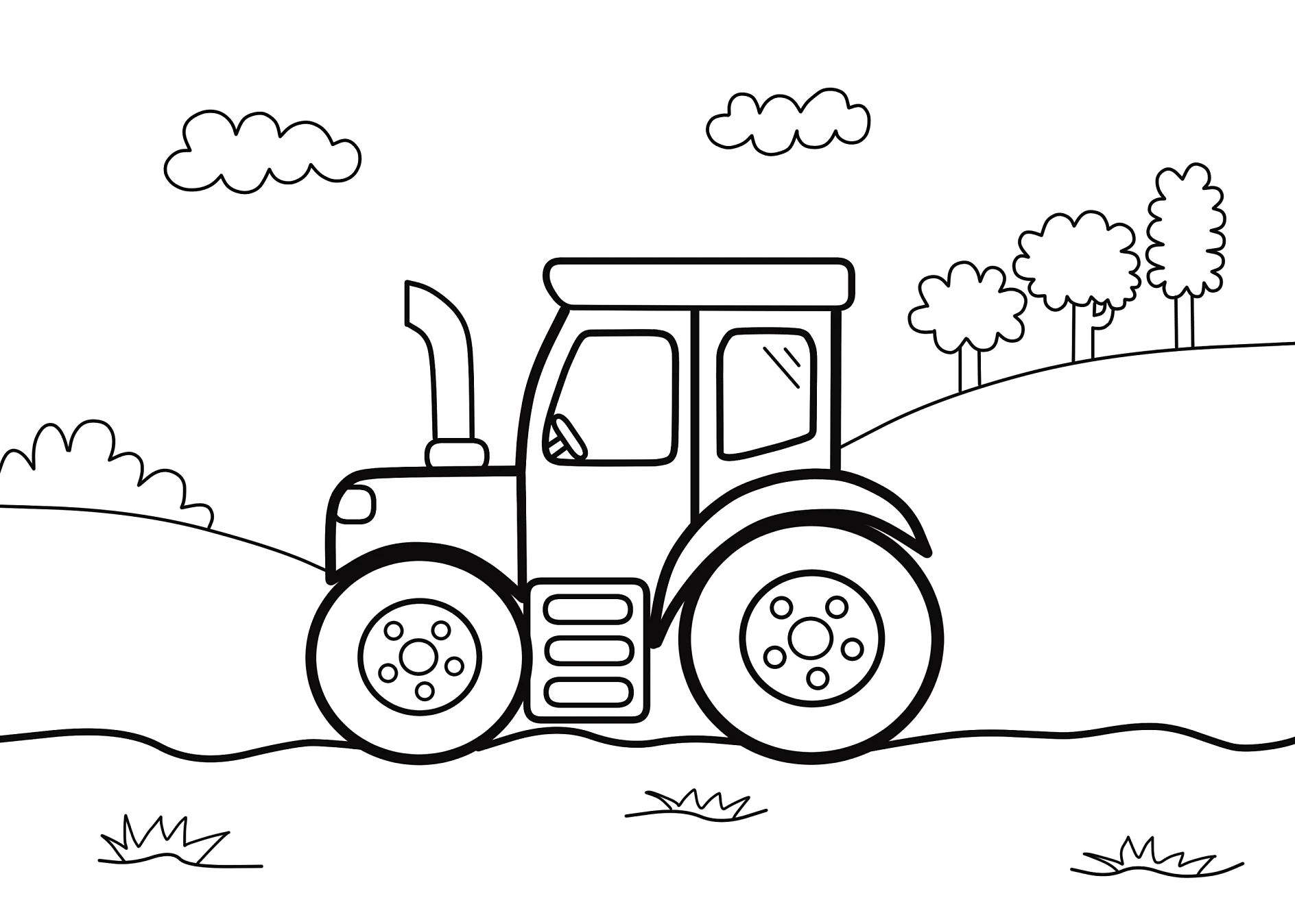 Traktor Vorlage Zum Ausdrucken