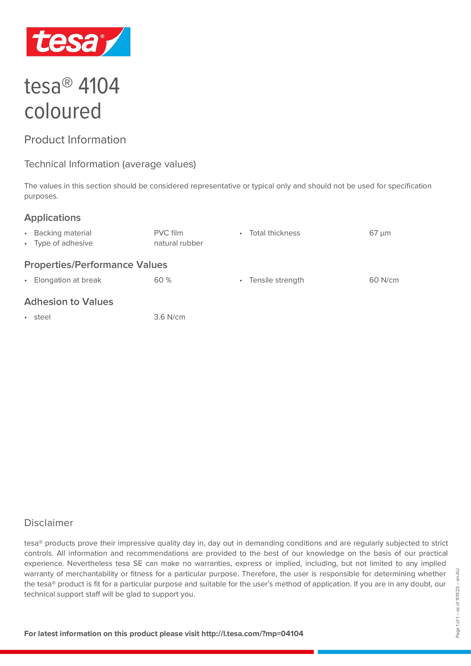 tesa® 4104 coloured - tesa