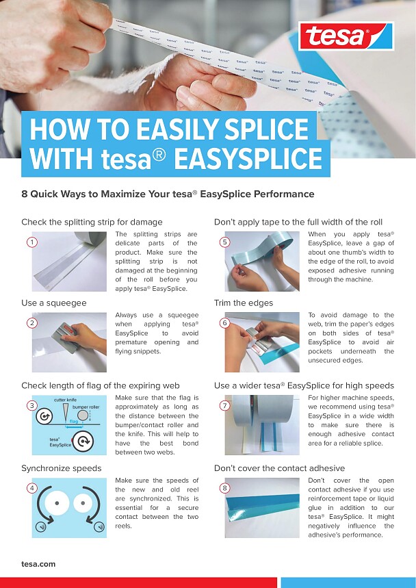 Repulpable Splicing Tapes for Paper Production - tesa