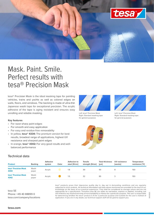 tesa® Precision Mask for razor-sharp edges - tesa