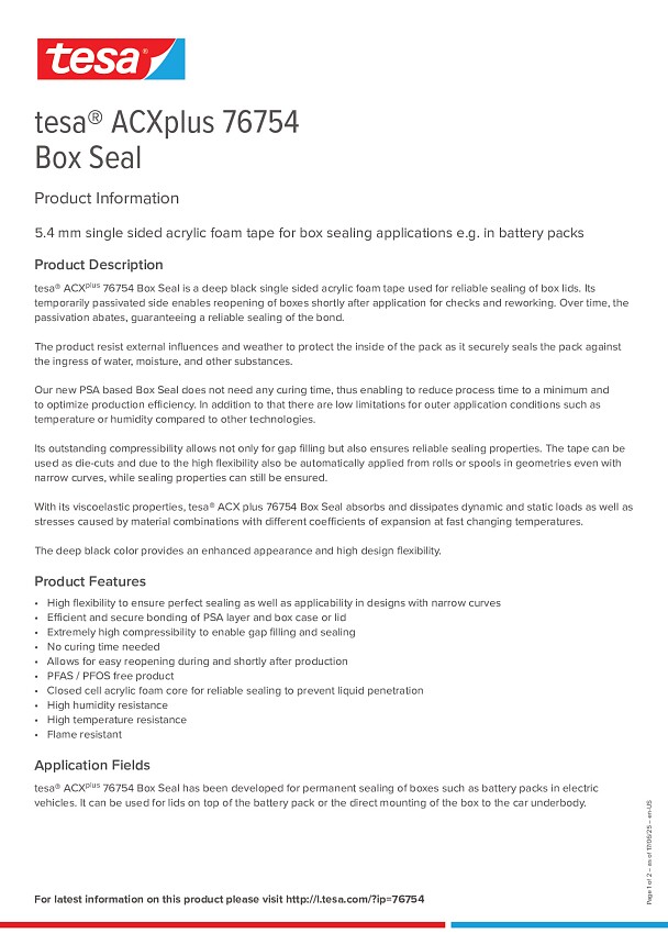 Realible and automated sealing of EV batteries - tesa