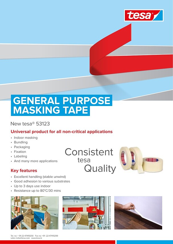 Universal Tape for all non-critical masking applications - tesa