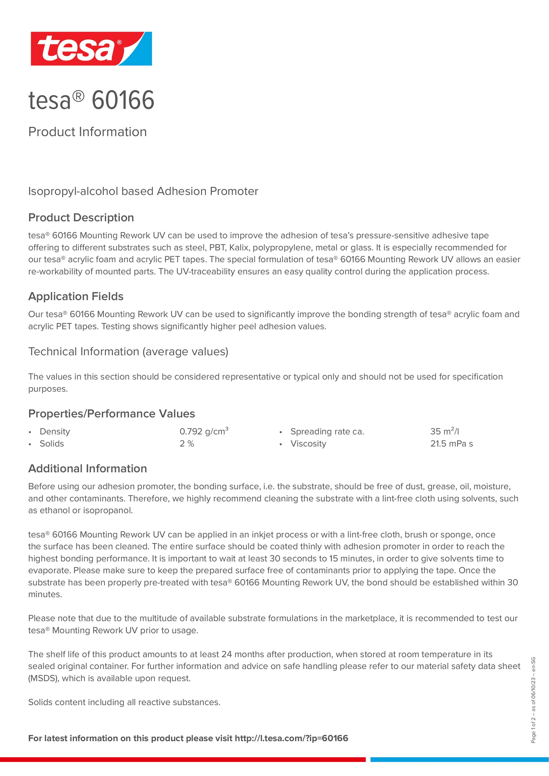 tesa® 60166 Mounting Rework UV - tesa
