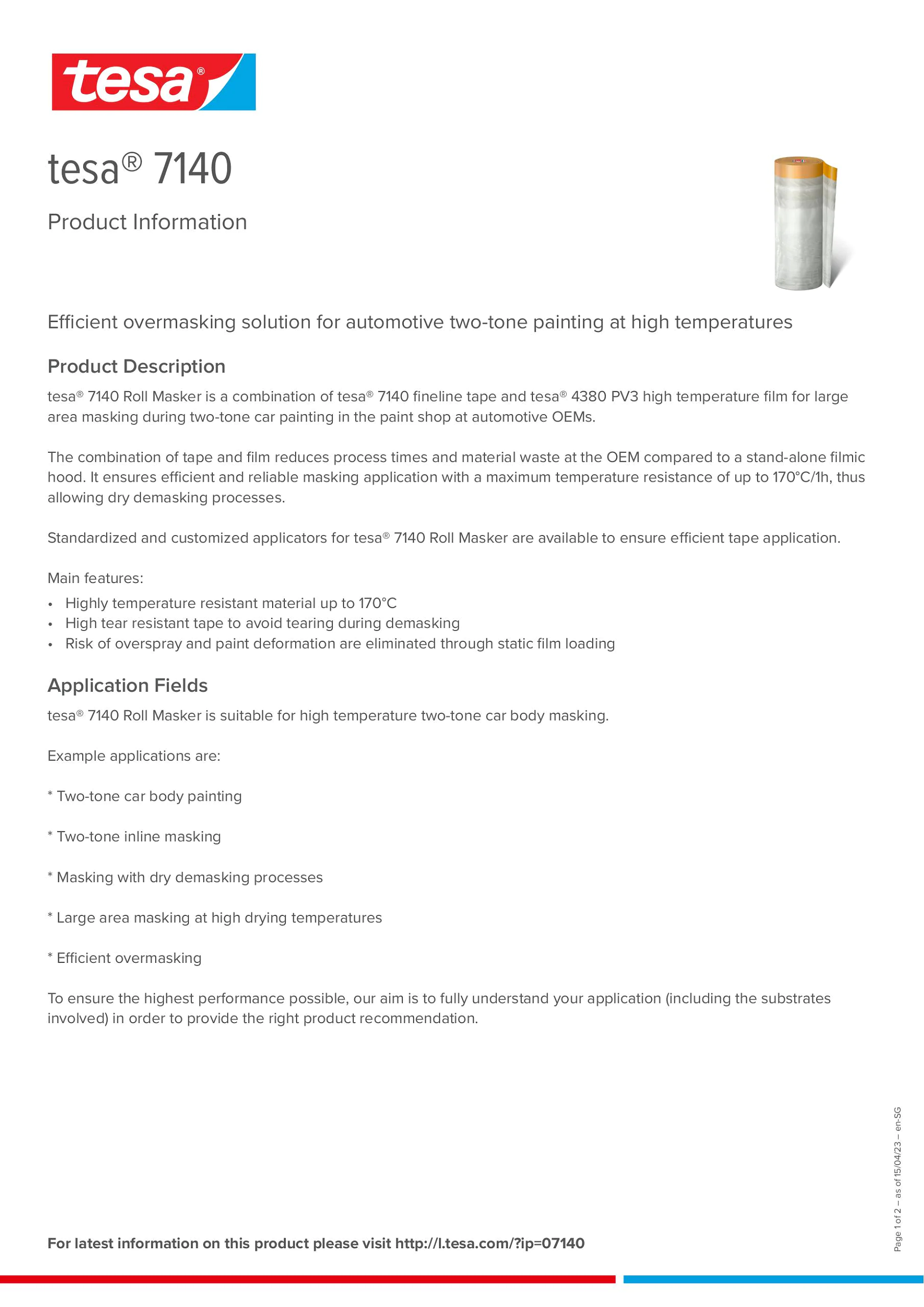 tesa® 7140 Roll Masker - tesa