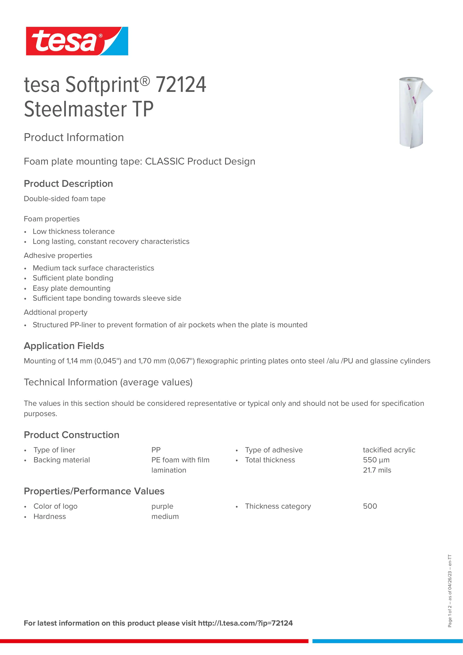tesa Softprint® 72124 Steelmaster TP - tesa