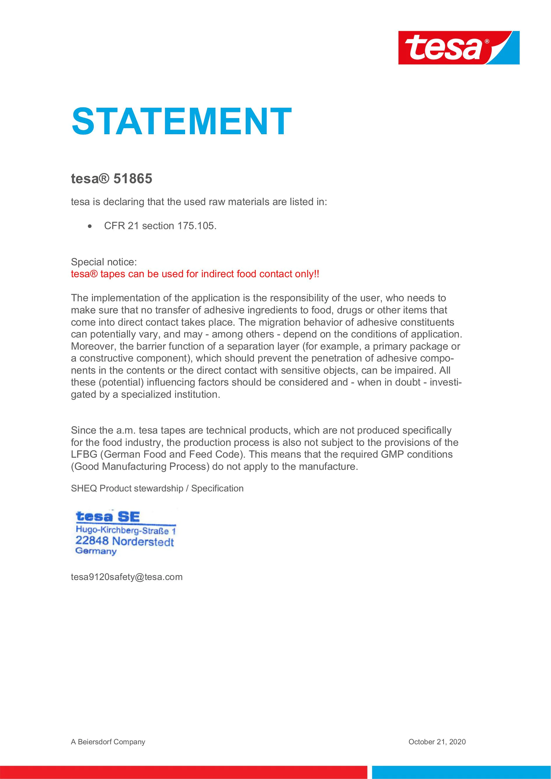 tesa® 51865 - Team 4965 Differential - tesa