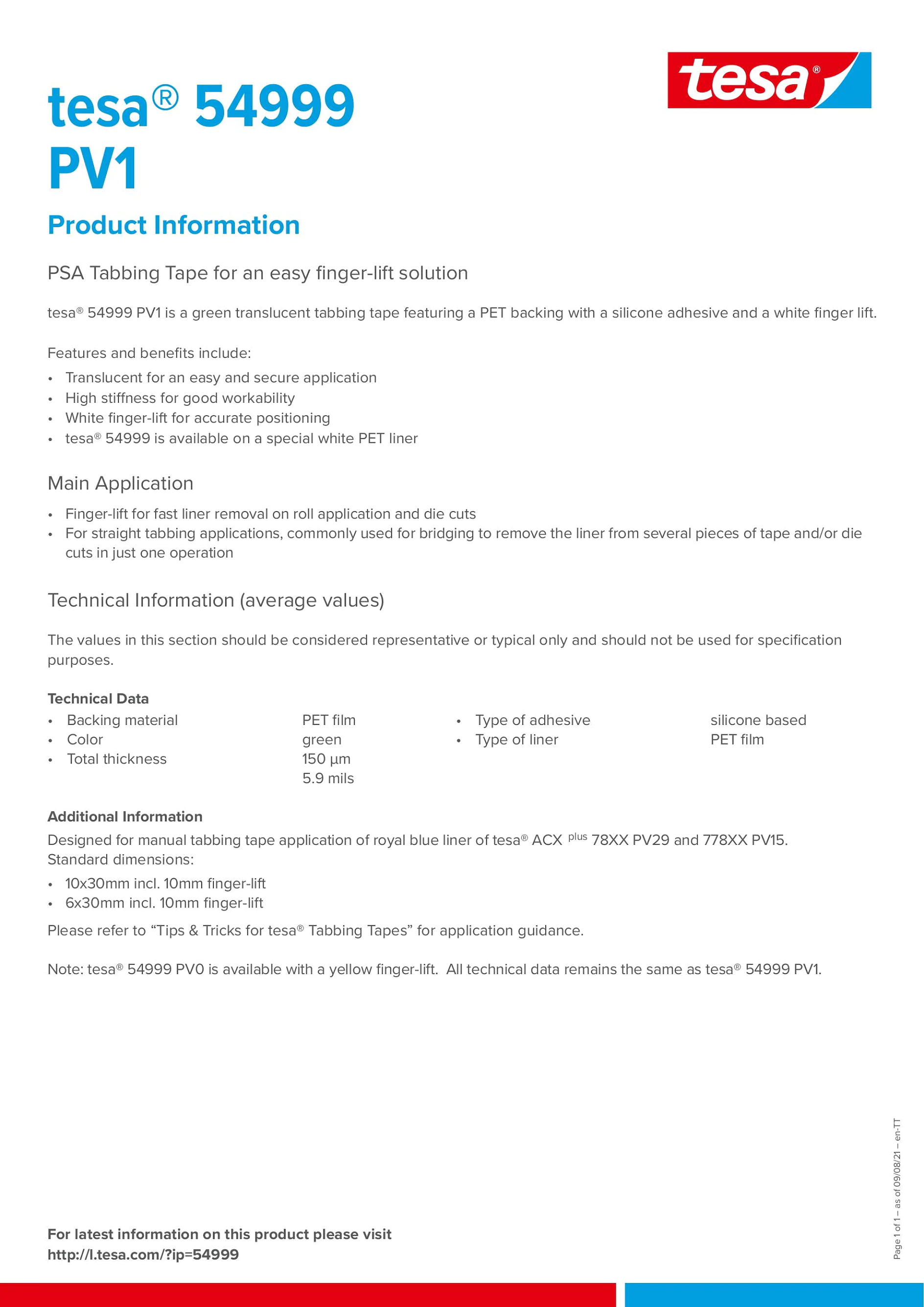 tesa® 54999 PV1 - tesa