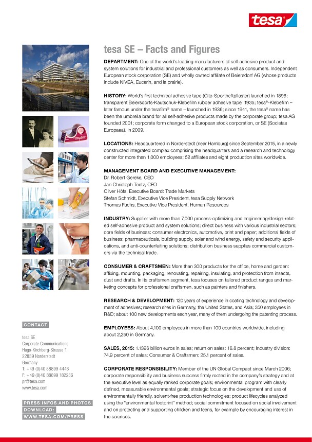 tesa SE posts stable development - tesa