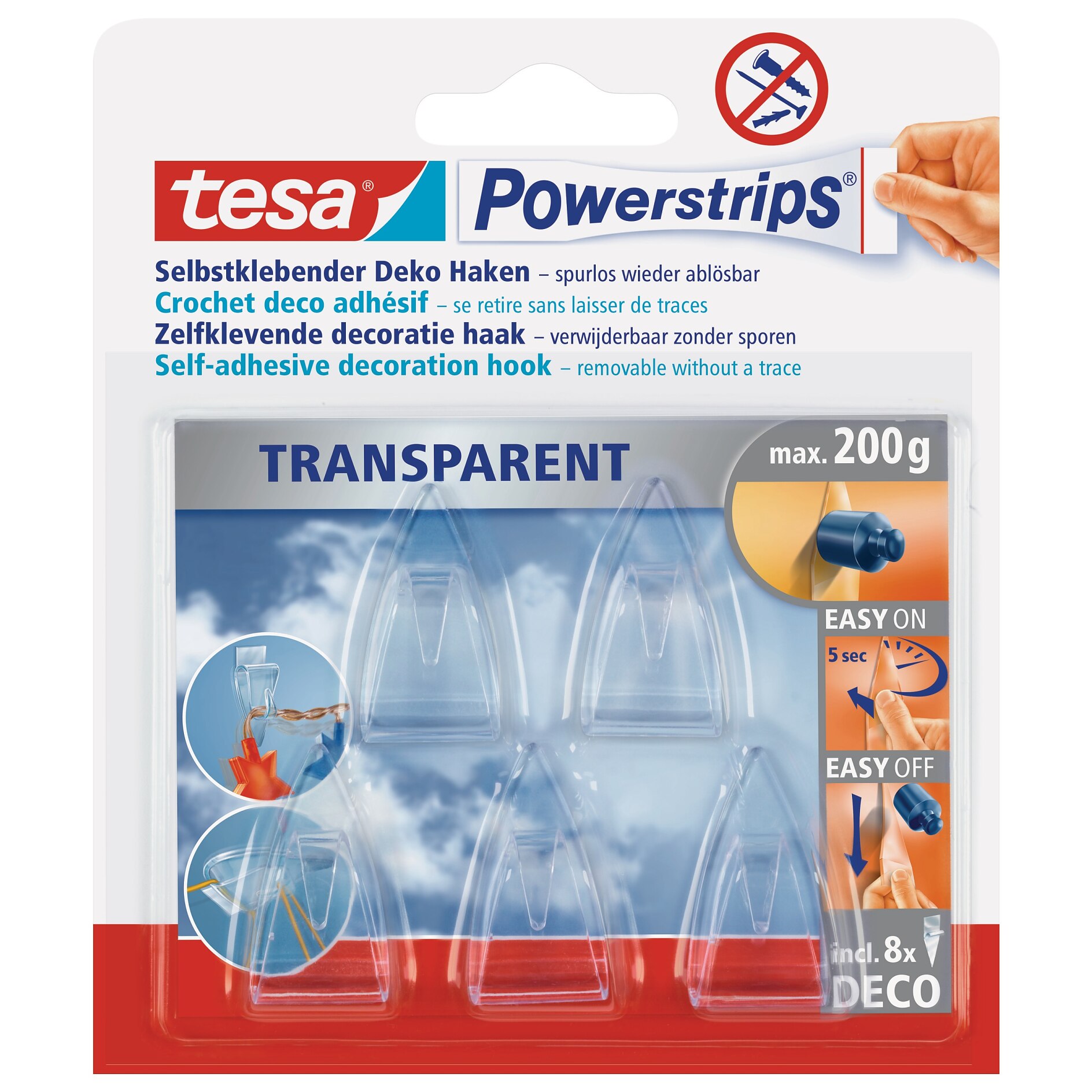 tesa® Powerbutton Classic double hook - tesa