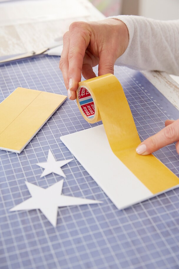 Gift Wrapping with Golden Star Stamps - tesa