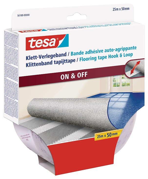 tesa® On & Off Flooring Tape Hook & Loop - tesa