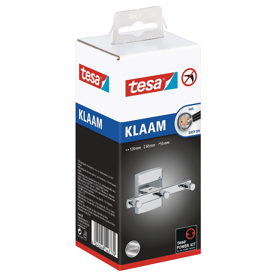 tesa® Powerstrips Waterproof Hooks S metal rectangular - tesa