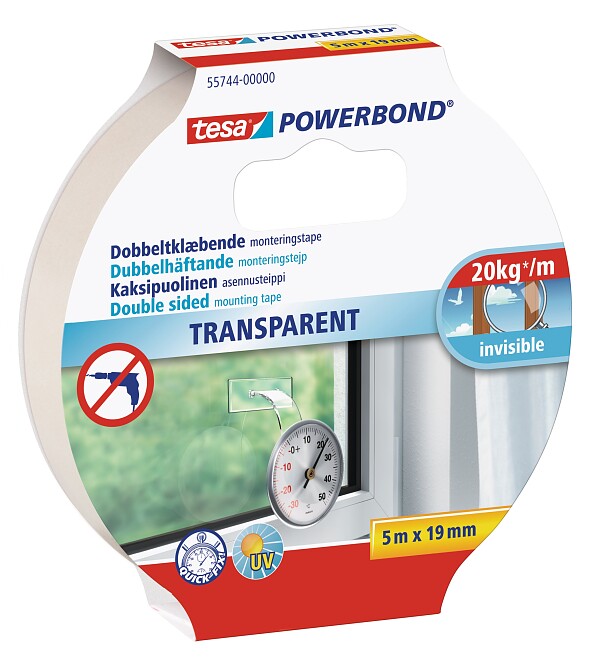 tesa® Powerbond Double-Sided Mounting Tape Transparent - tesa