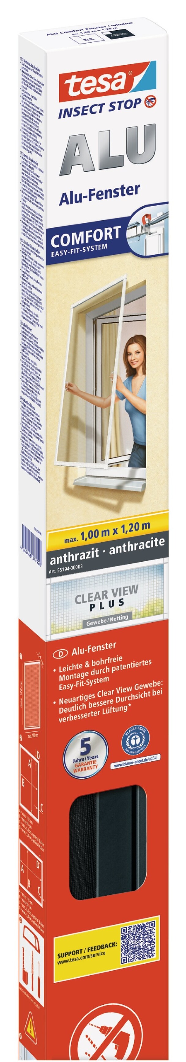 tesa® Insect Stop ALU Comfort for Windows - tesa