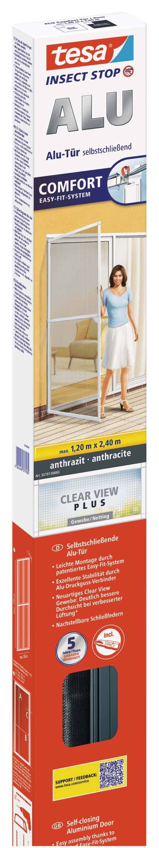 tesa® Insect Stop ALU Comfort for Doors - tesa