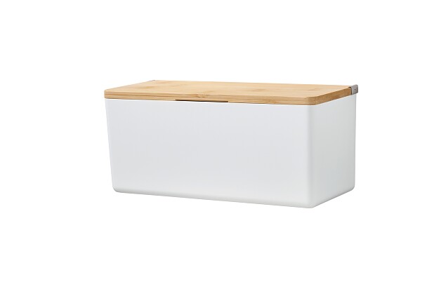 tesa® BABOO Storage Box M, Self-Adhesive, Bamboo & High-Quality Plastic ...