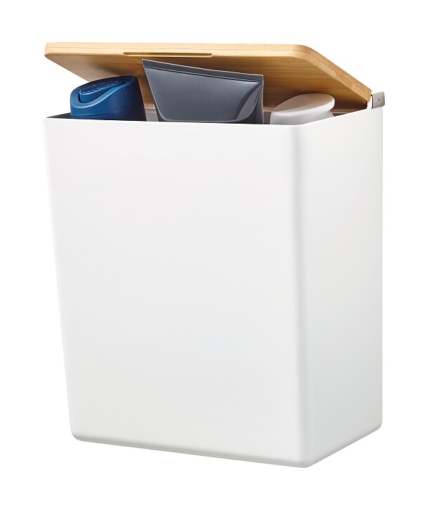 tesa® BABOO Storage Box L, Self-Adhesive, Bamboo & High-Quality Plastic ...