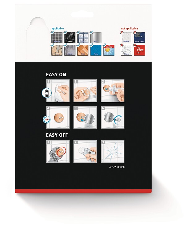 tesa® ALUXX Black Corner Basket, Self-Adhesive, Anodized Aluminium - tesa