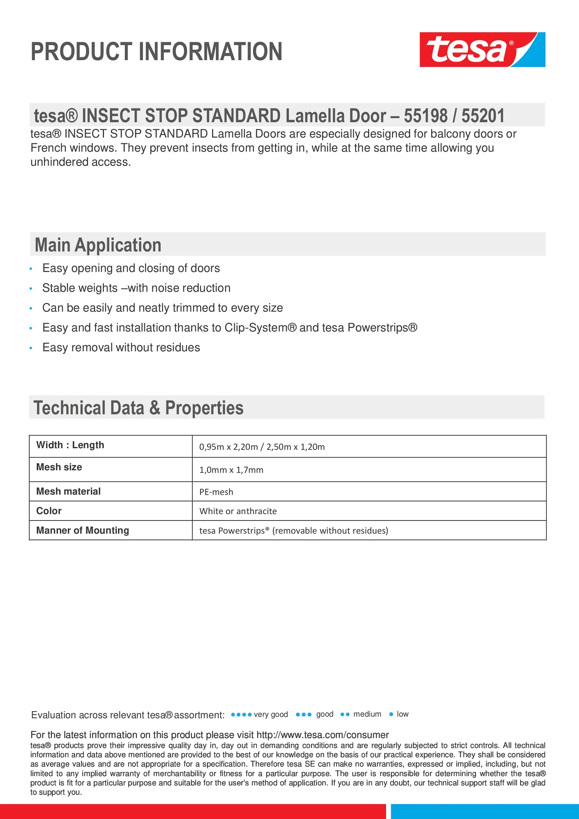 tesa® Insect Stop Standard Lamella Door - tesa tesa® Insect Stop Standard Lamella Door - tesa