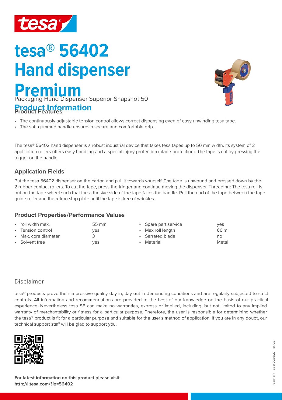 tesa® 56402 Hand dispenser Premium - tesa