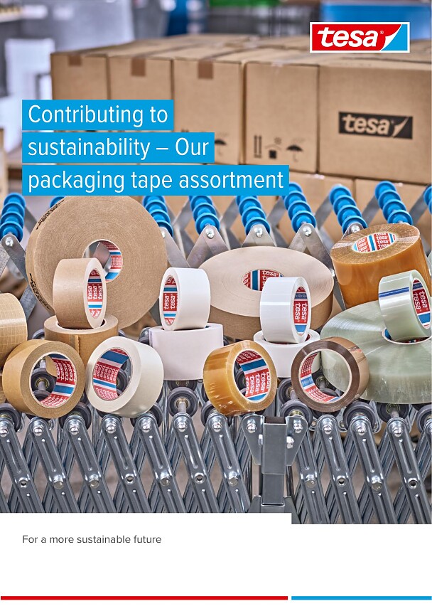 Contributing to sustainability: tesa® 60412 Recycled PET packaging tape ...