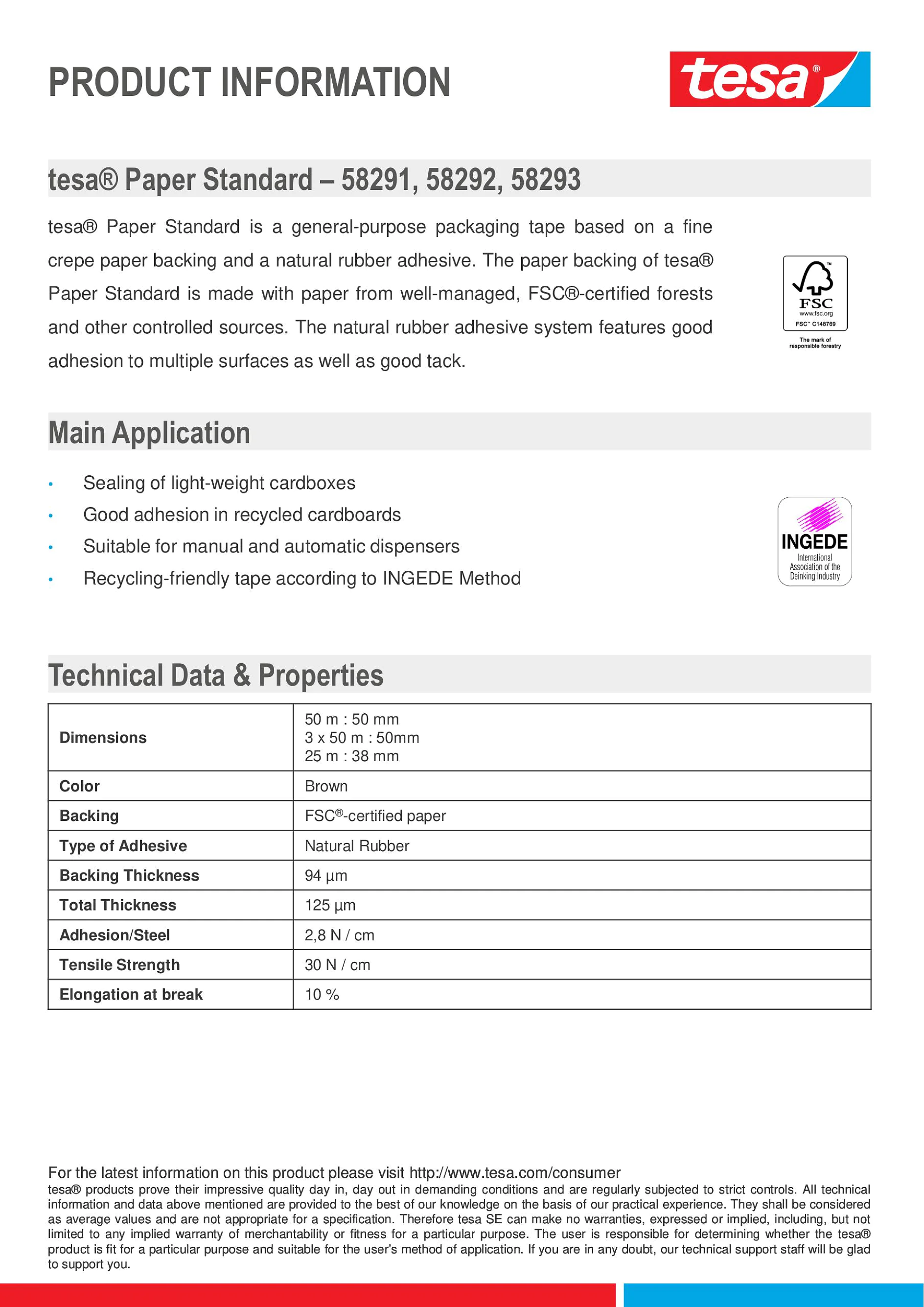 tesapack® Paper Standard ecoLogo® - tesa