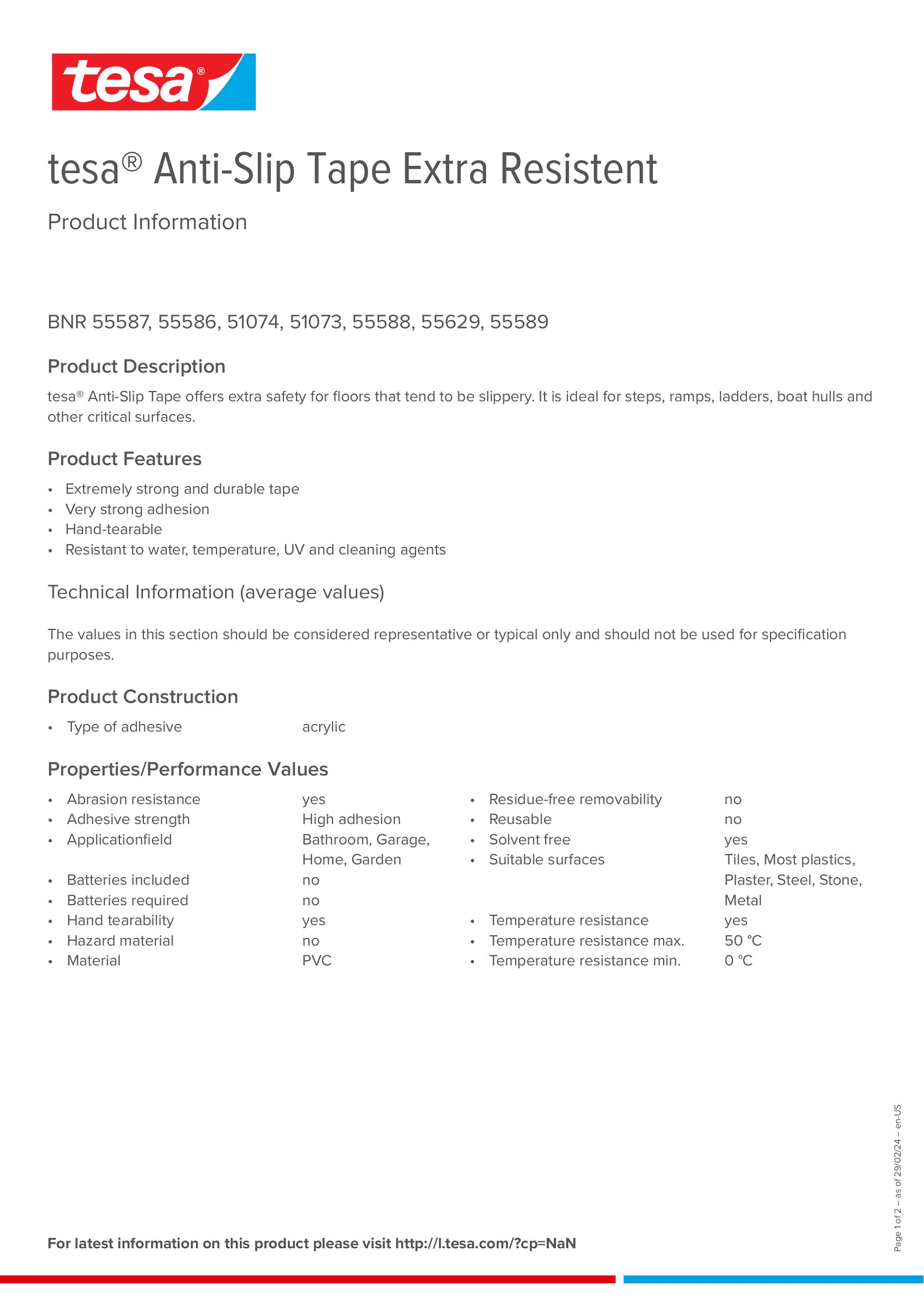 tesa® Anti-Slip Tape Extra Resistent - tesa