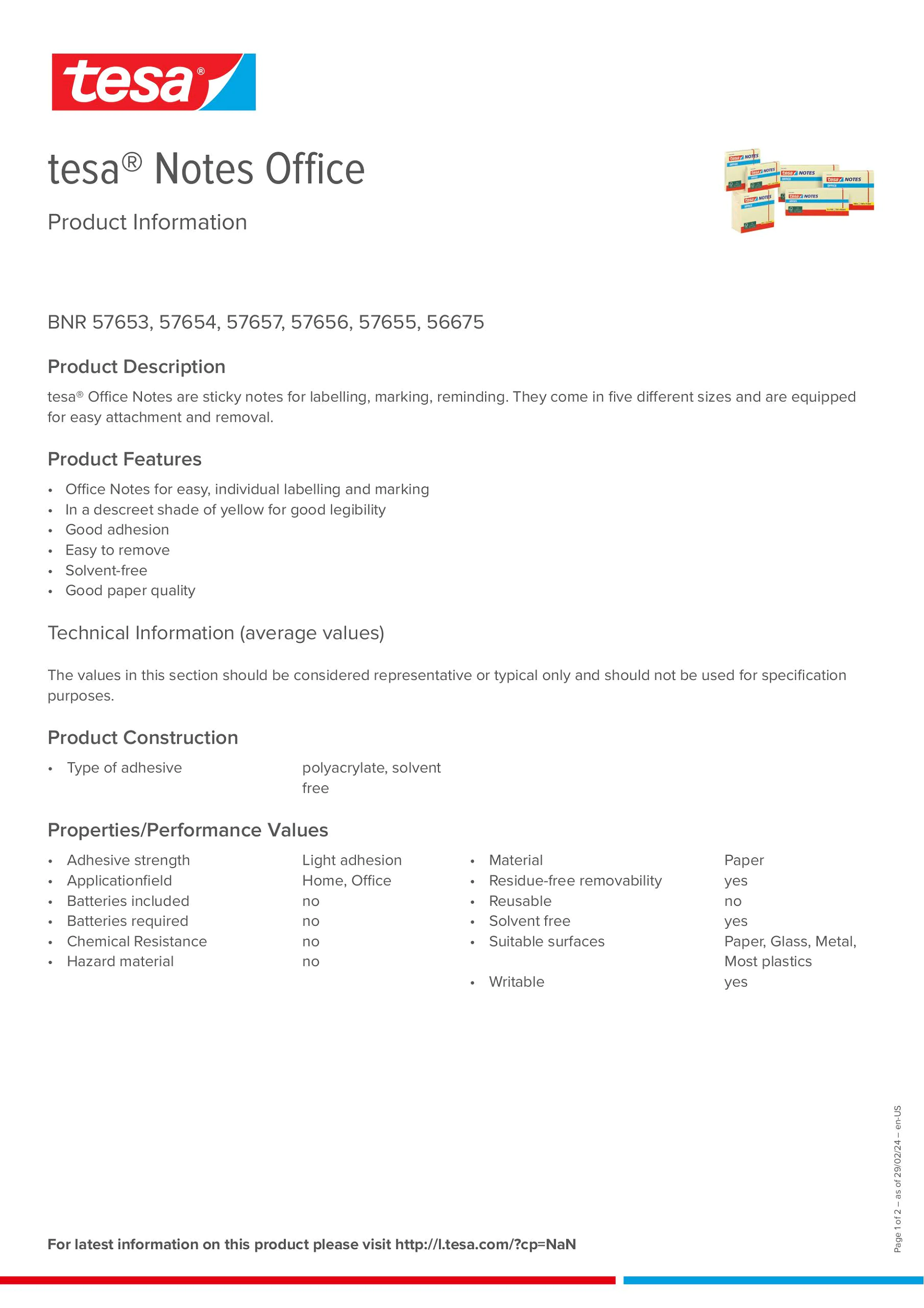 tesa® Notes Office - tesa