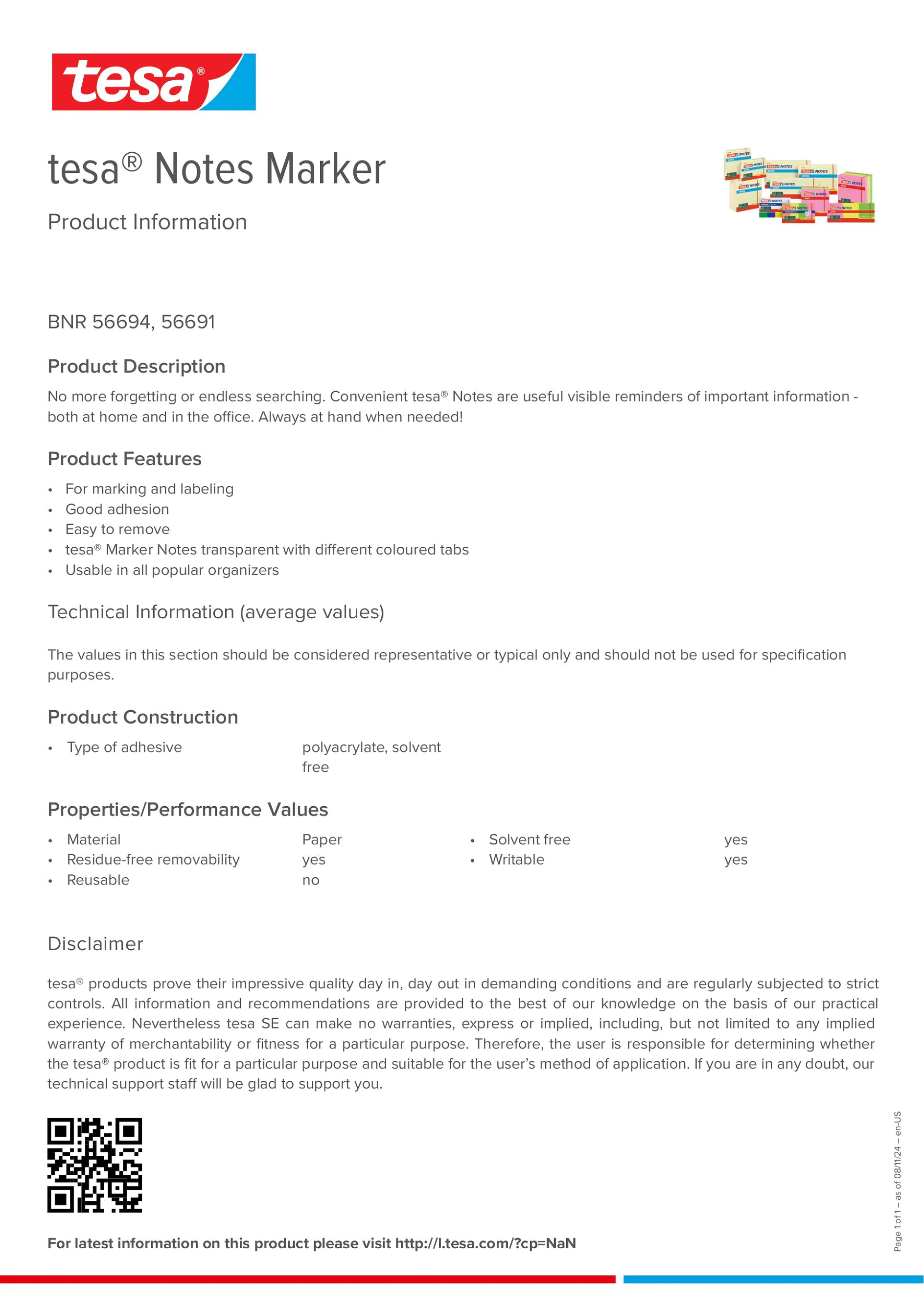 tesa® Notes Marker - tesa