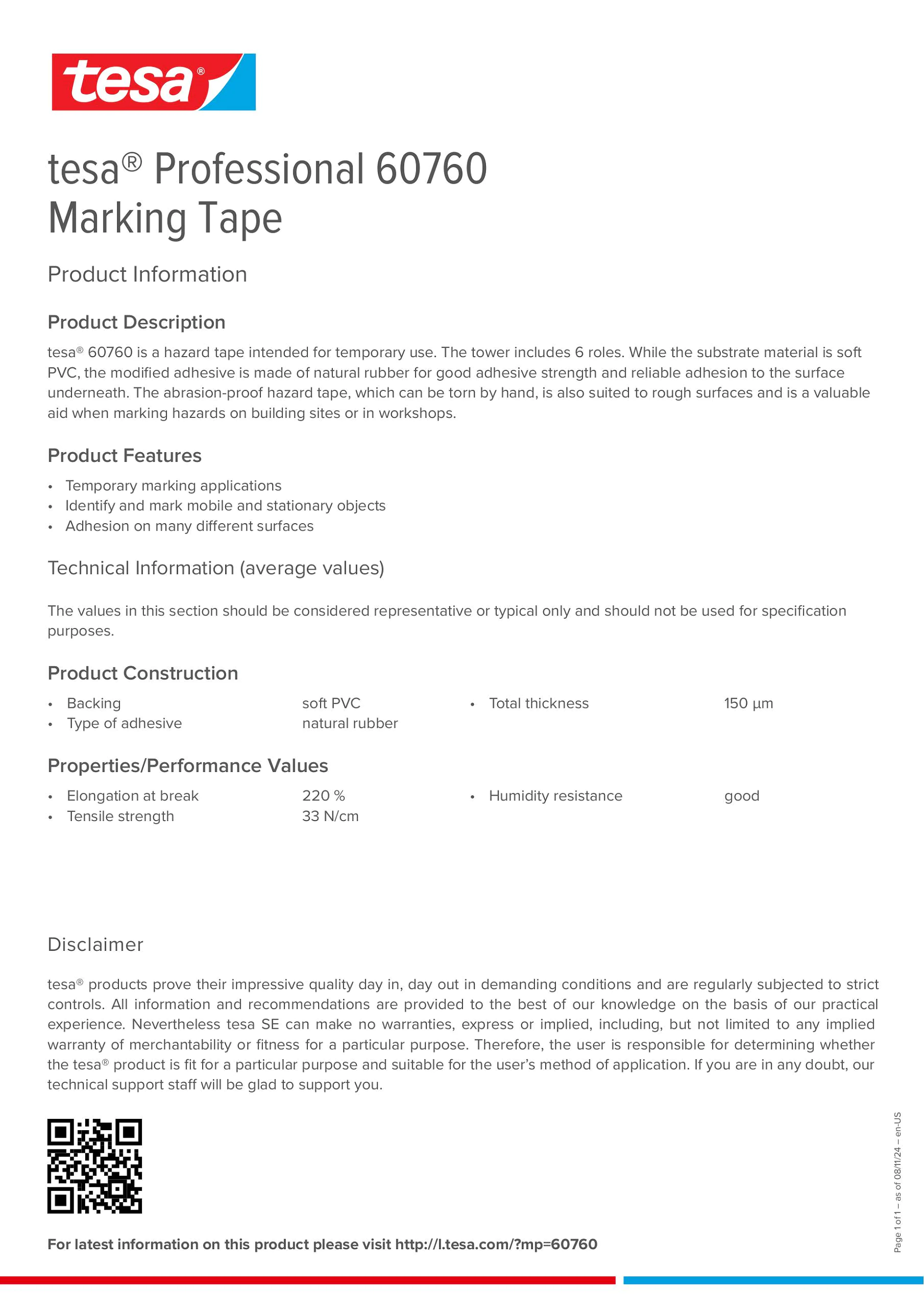 tesa® Professional 60760 Marking Tape - tesa