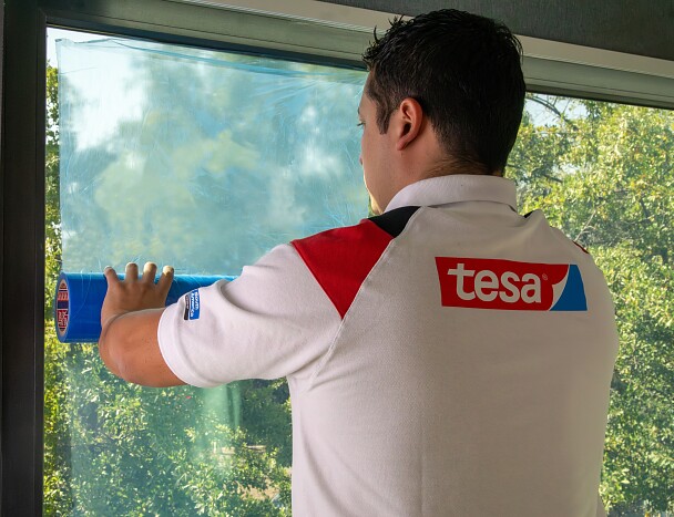 tesa® 4921 Film protector de ventanas azul - tesa