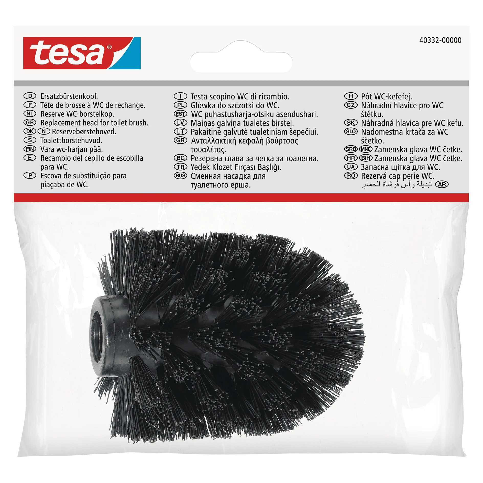 tesa® Replacement Toilet Brush, White - tesa