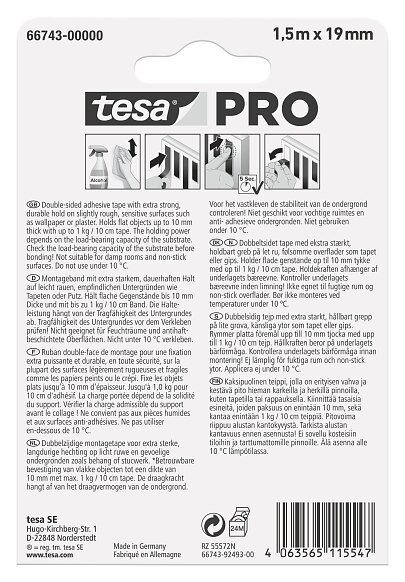 tesa® PRO 66743 Mounting Wallpaper & Plaster - tesa