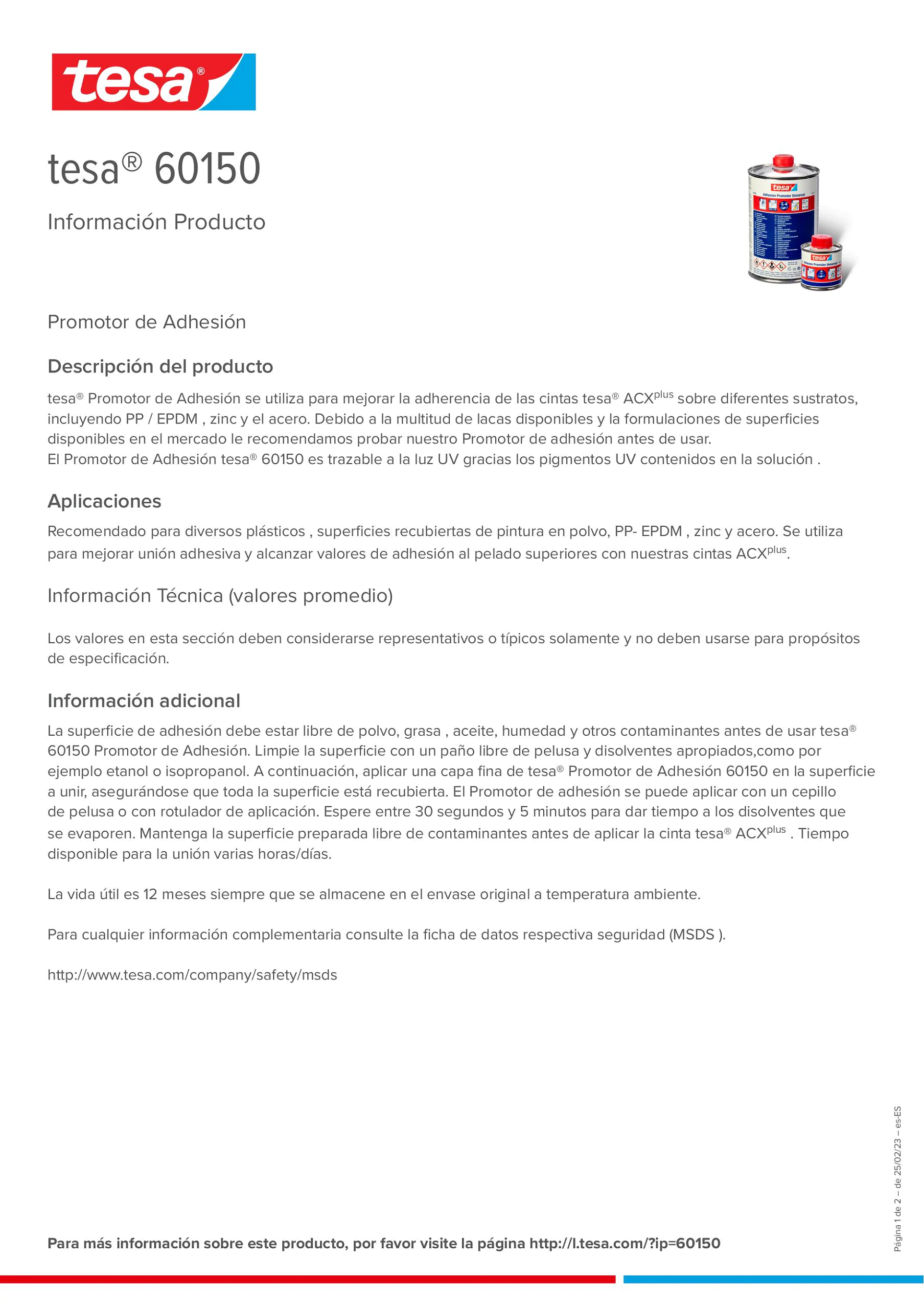 tesa® 60150 Adhesion Promoter Universal - tesa