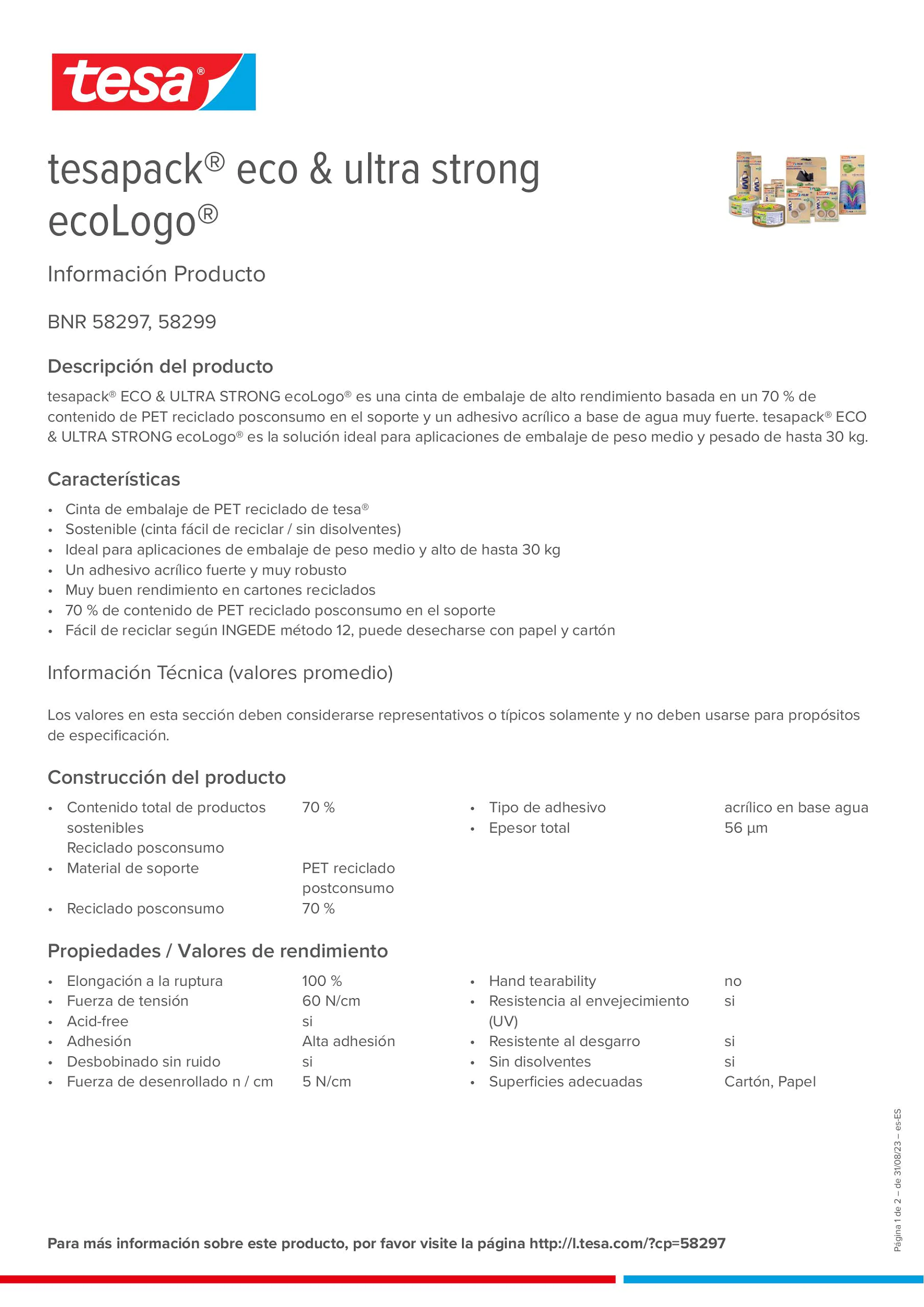 tesapack® eco & ultra strong ecoLogo® - tesa