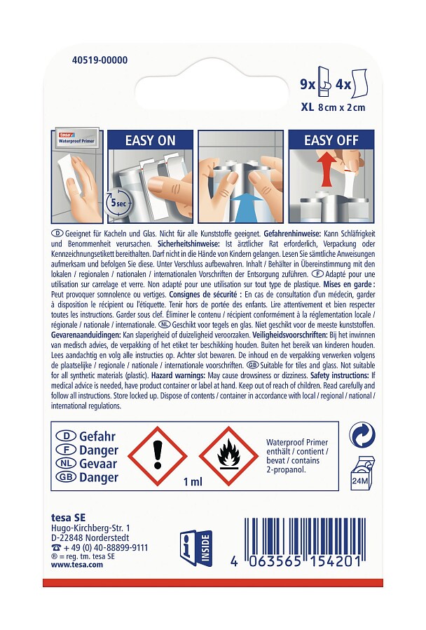 tesa® Powerstrips Waterproof Strips Xtra Large - tesa