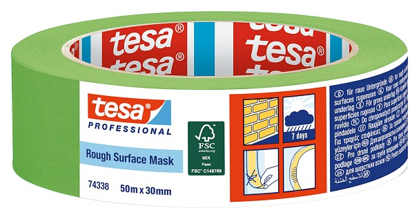 tesa® Professional 74338 Masquage Peinture pour surfaces rugueuses - tesa