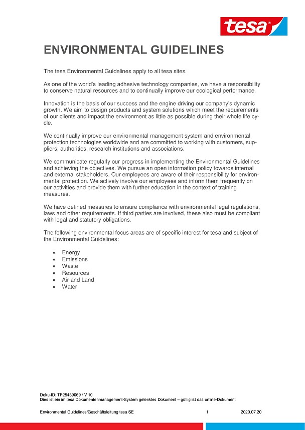 Nos directives et normes - tesa