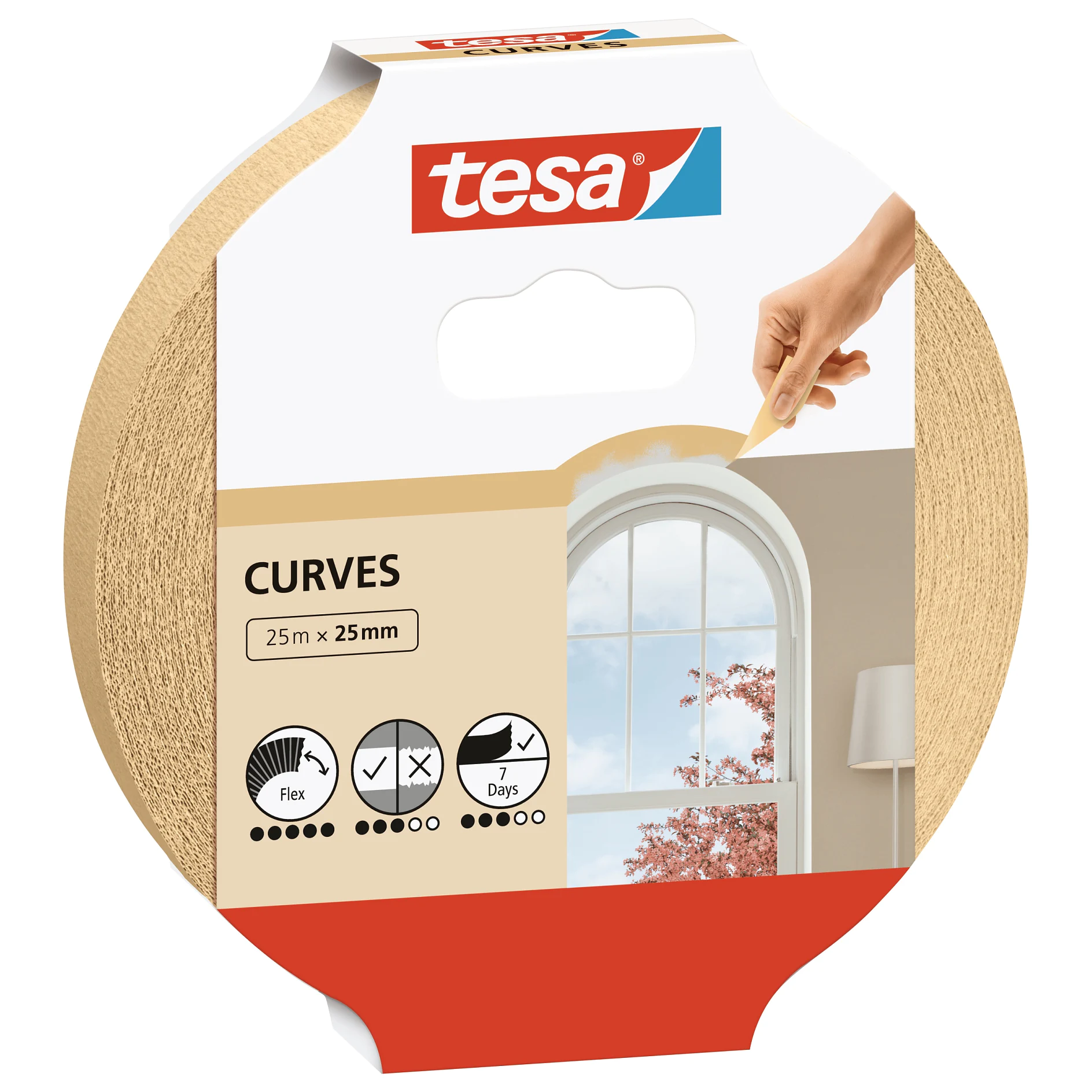 tesa® PVC Embossed Plastering Tape - tesa