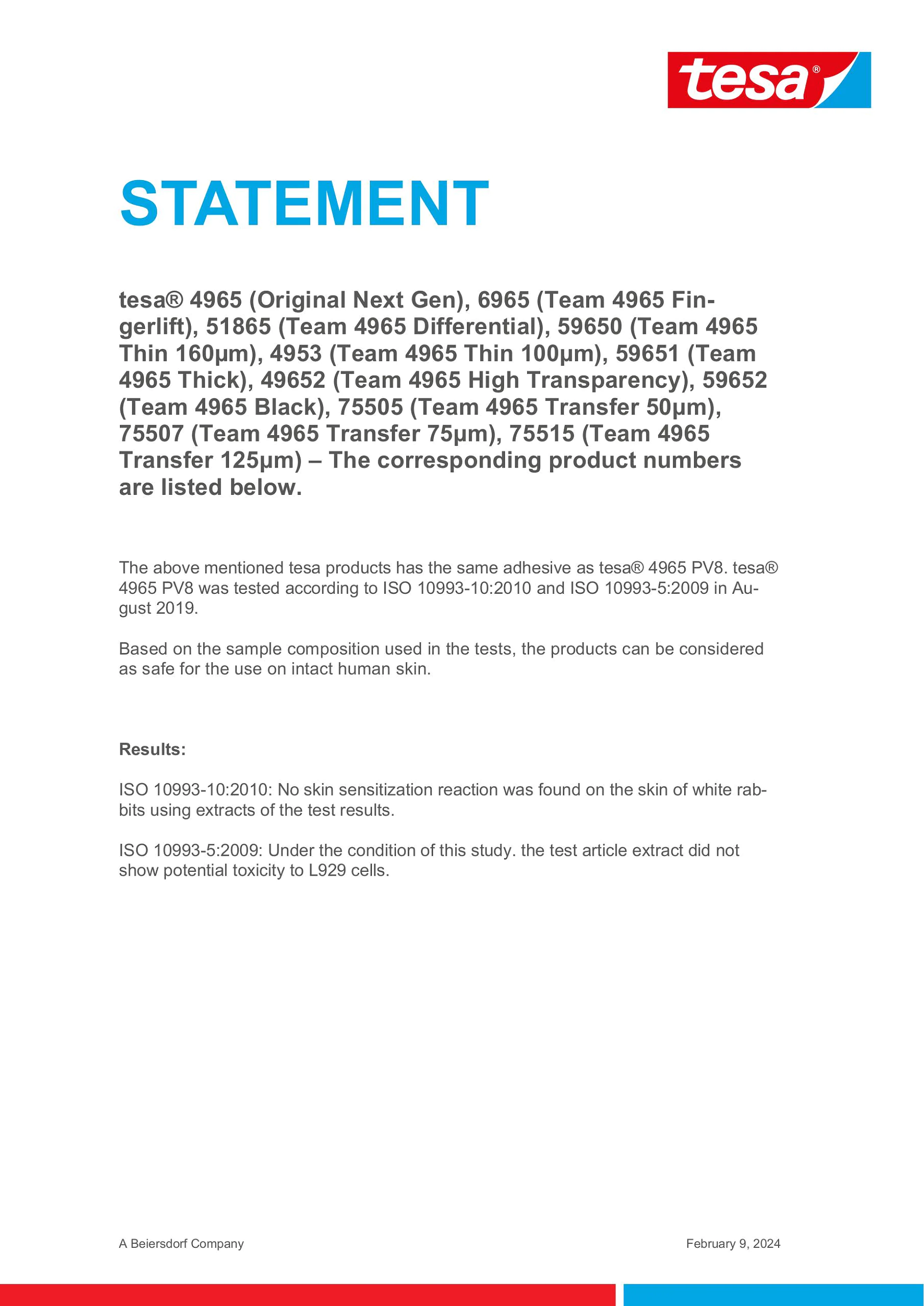 tesa® 6965 - Team 4965 Fingerlift - tesa