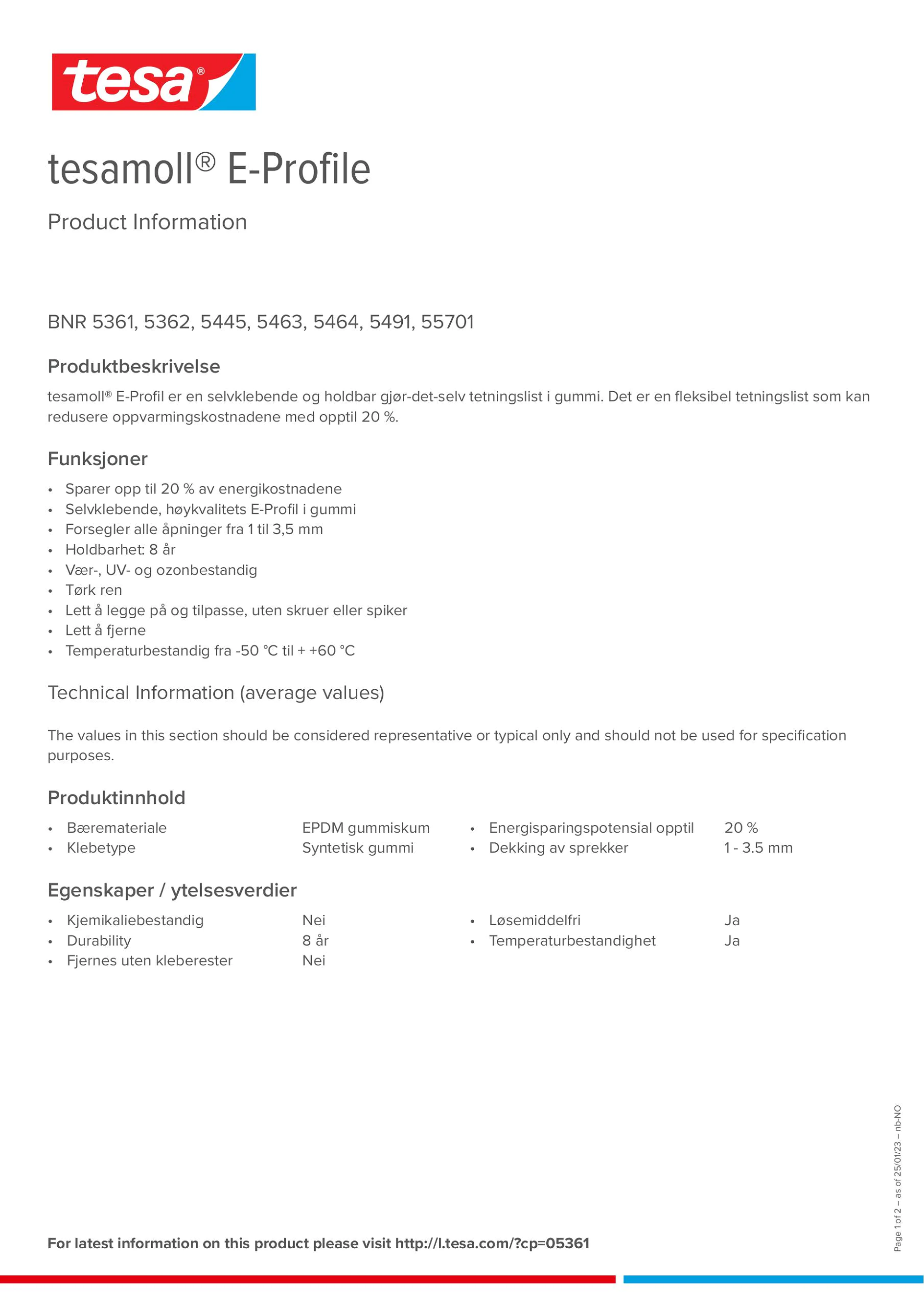 tesamoll® E-Profile - tesa